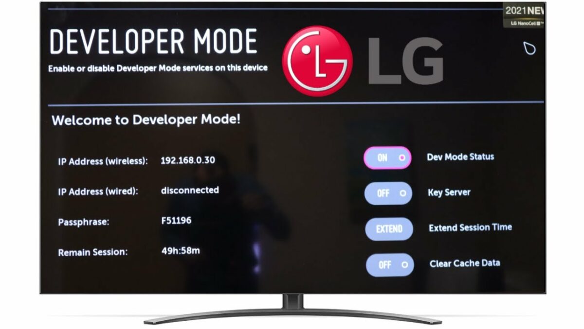 LG TV Developer Mode aktivieren