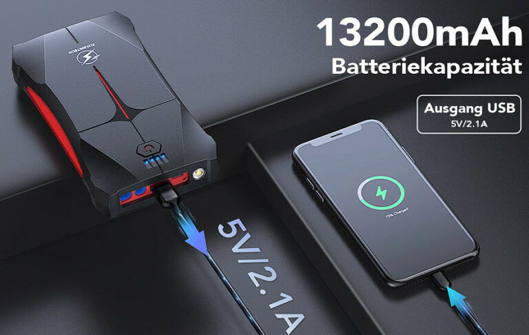 Starthilfe und Powerbank in einem: Die Flylinktech CF200 Powerbank im Test